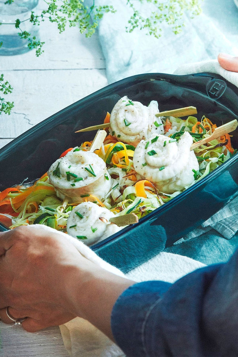 Sole rolls with julienned vegetables – Claudia&Julia