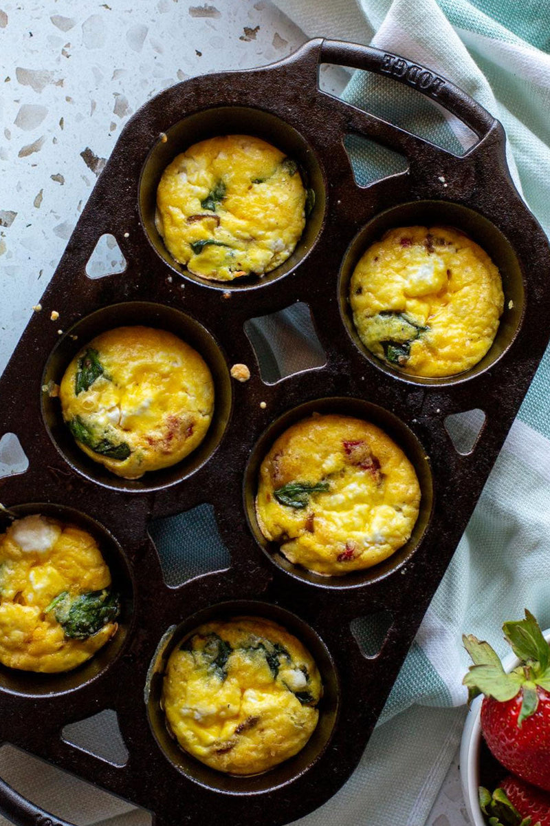 Mini cheese and spinach frittatas – Claudia&Julia