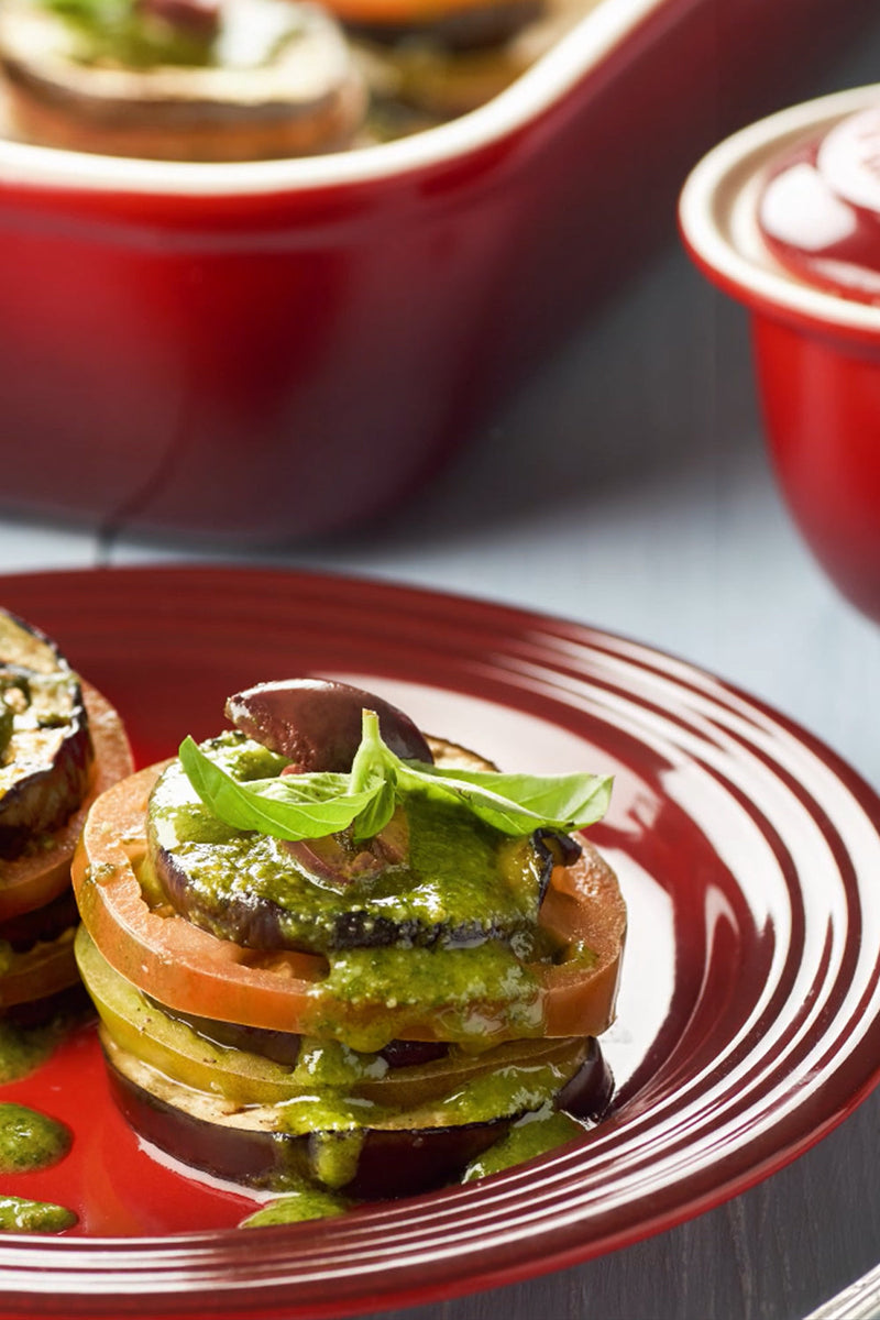 Timbales aus Auberginen und Tomaten mit Pesto – Claudia&Julia