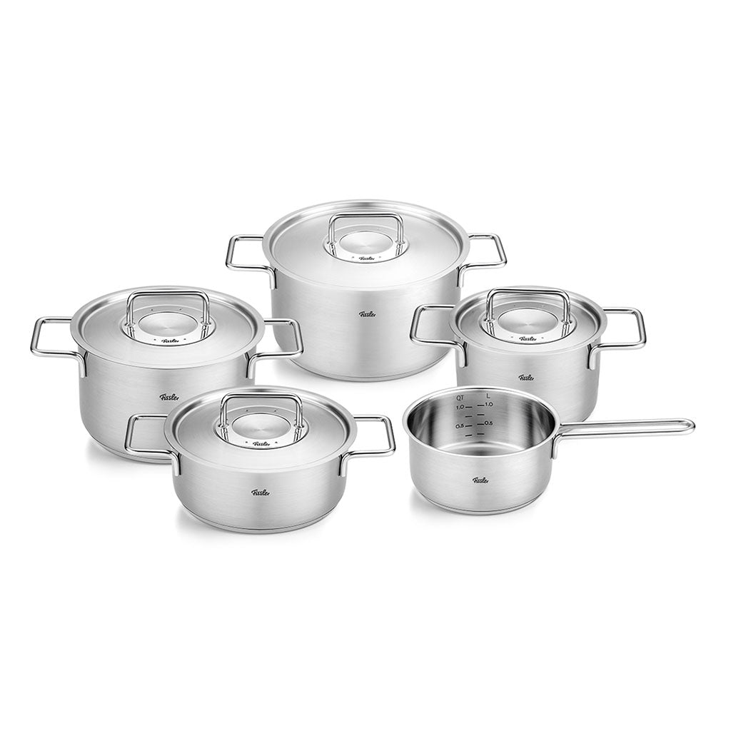 Fissler Pure Collection 5-piece stainless steel cookware set with stee ...