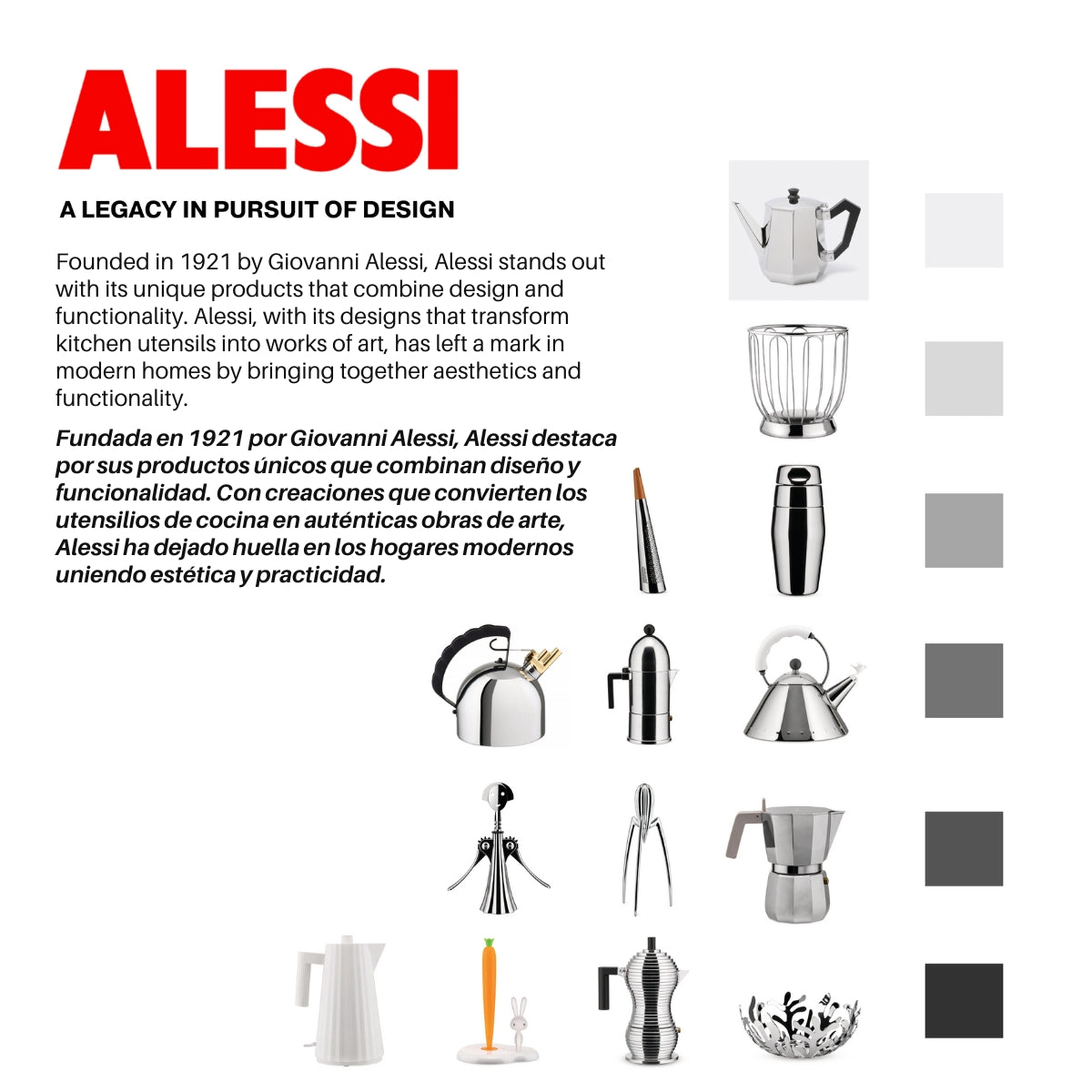 Frutero en acero colorado blanco Cactus! Alessi – Claudia&Julia