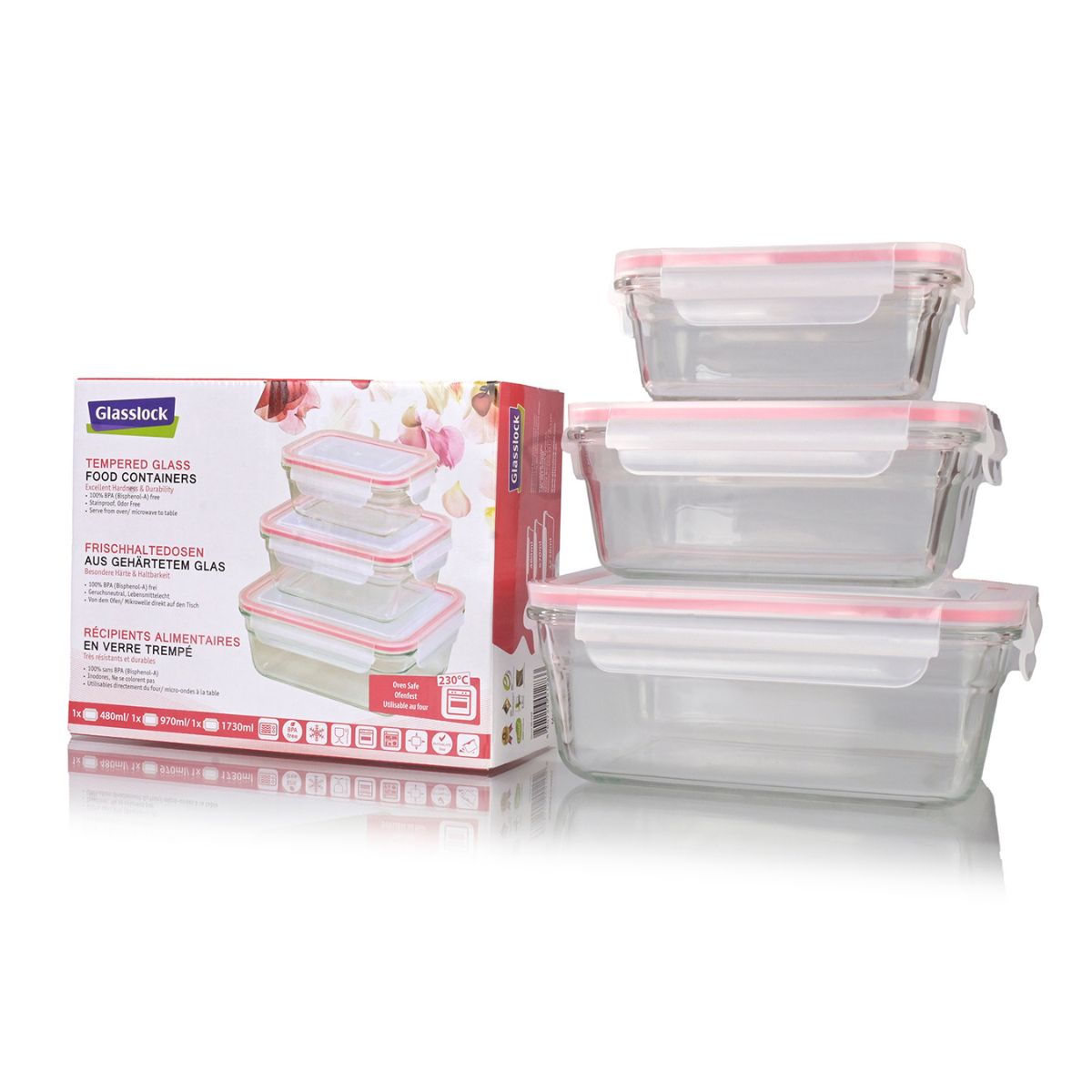 Recipientes herméticos de cristal aptos para horno Glasslock – Claudia ...