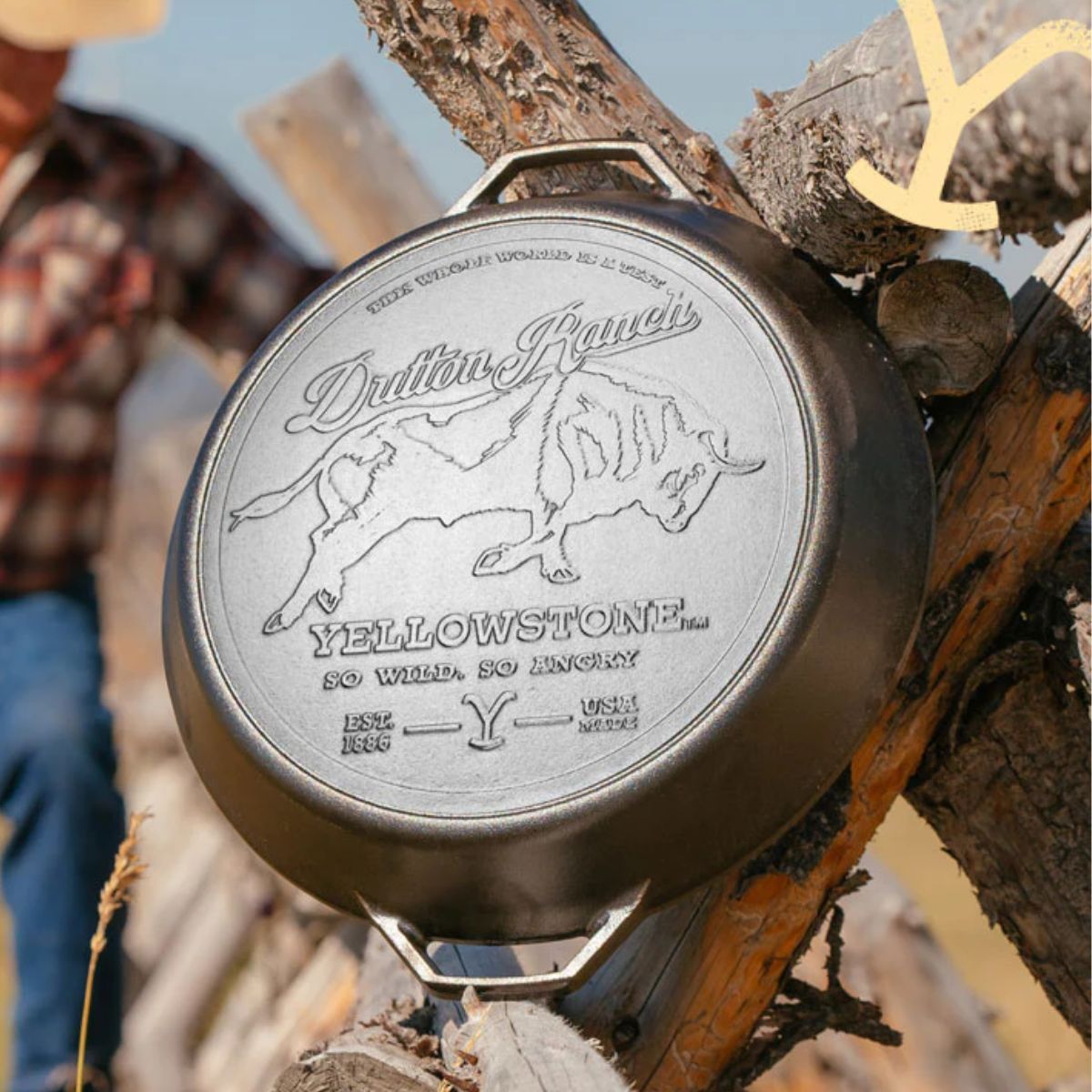 Yellowstone Lodge dual-handle cast iron skillet – Claudia&Julia
